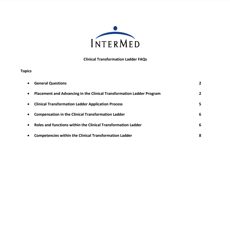 Clinical Transformation Ladder